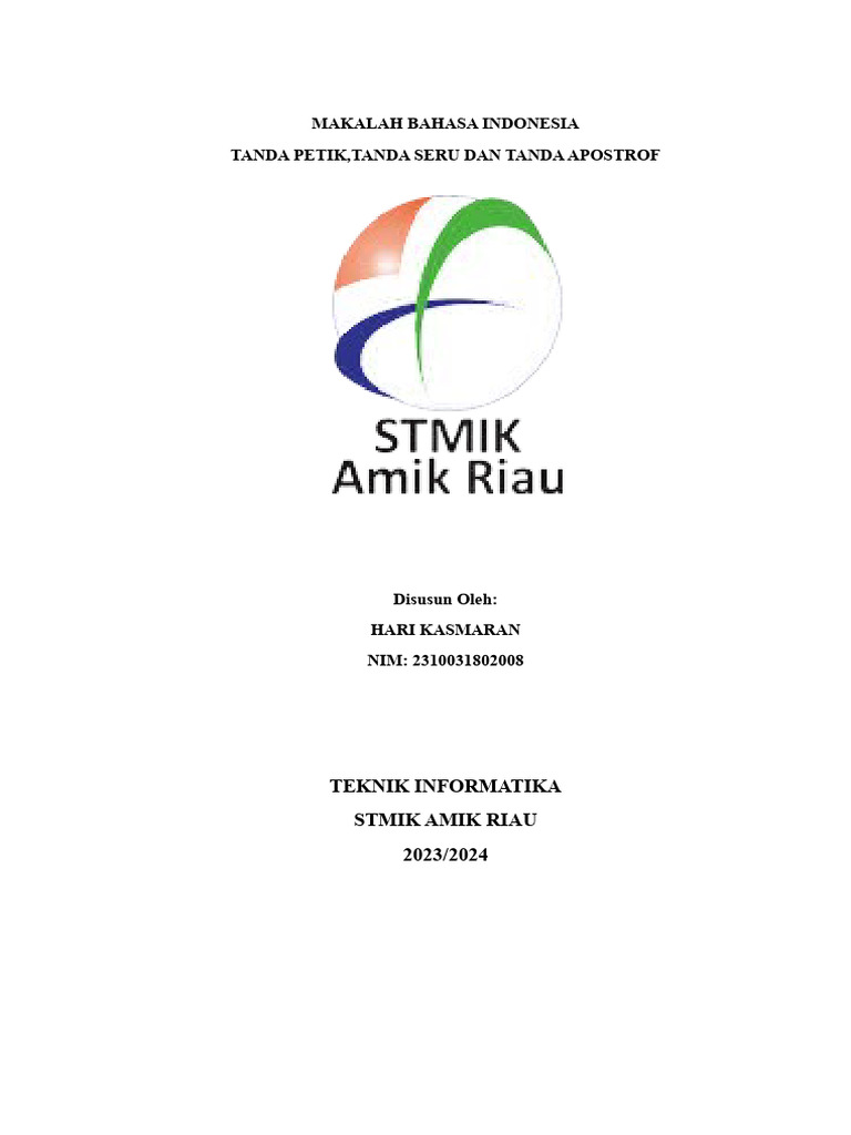 Tanda Petik, Tanda Seru Dan Tanda Apostrof | PDF | Seni & Disiplin Bahasa