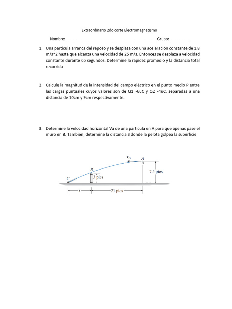 Ejercicios de Electromagnetismo Resueltos | PDF | Velocidad ...