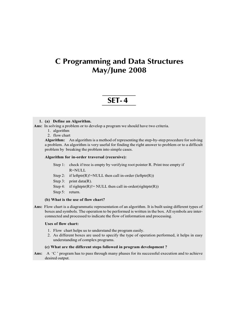 Solved Question Paper 4 3 Pdf Pointer Computer Programming Computer Program
