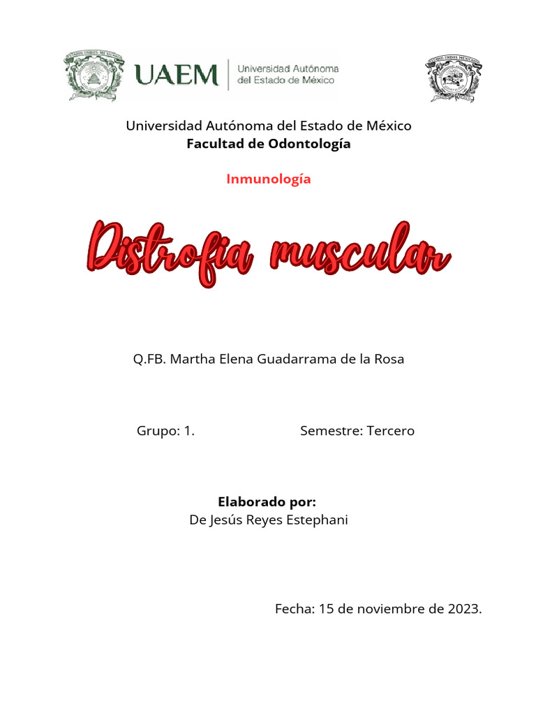 Distrofias Musculares: Duchenne y Becker | PDF | Biología ...