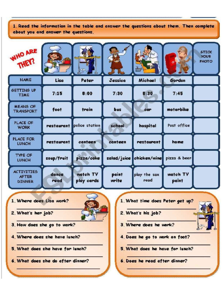 Present Simple Exercises | PDF