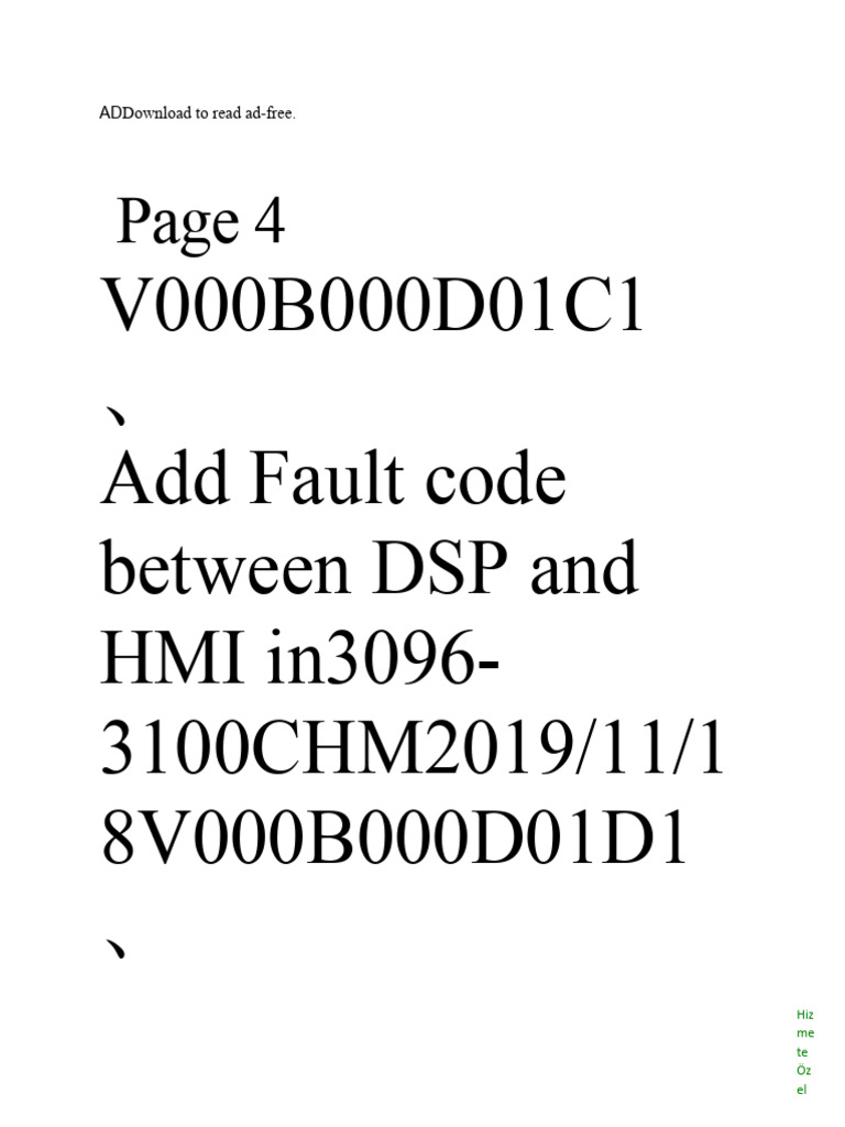 V000B000D01C1 Add Fault Code Between DSP and HMI in3096-3100CHM2019/11/1 8V000B000D01D1 | PDF ...