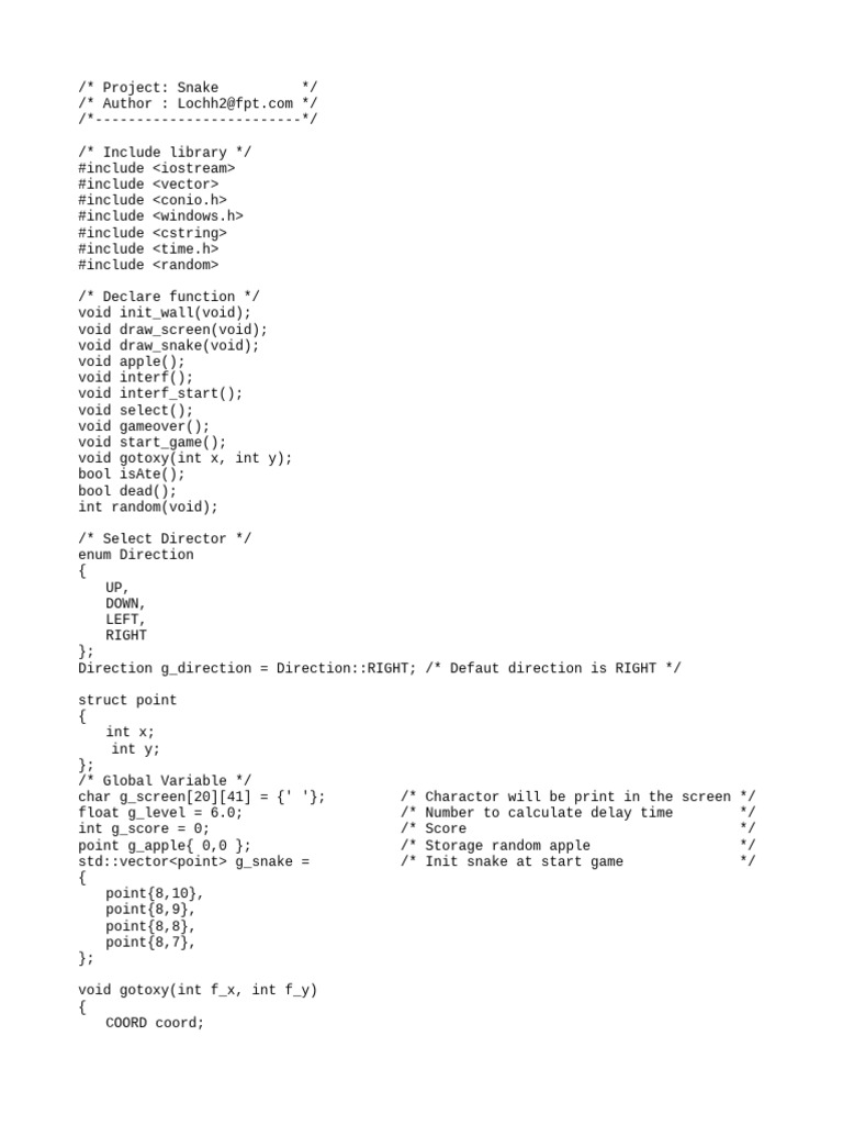 Snake | Download Free PDF | Computer Programming | Software Engineering