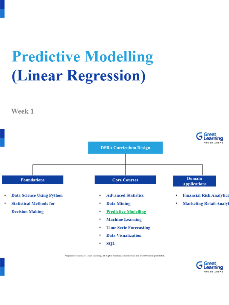 Pm Week1 Mlsdeck0 2 Pdf Coefficient Of Determination Errors And Residuals