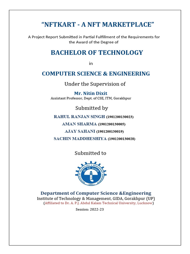 Final Year Project Report Format | PDF | Cryptocurrency | Applications ...