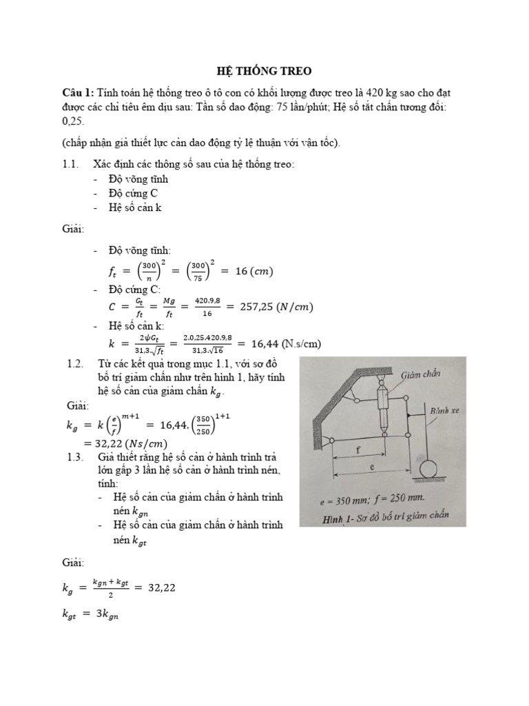 Đề-1-20221A tktt ô tô | PDF