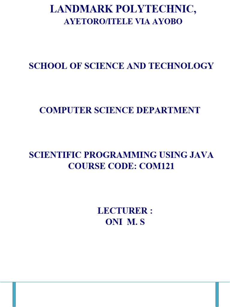 com-121-intro-to-java-prgrming-theory | PDF | Data Type | Java (Programming Language)