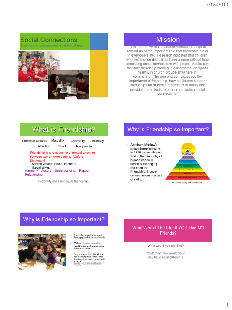 Social Connections 2015 | Download Free PDF | Friendship | Disability