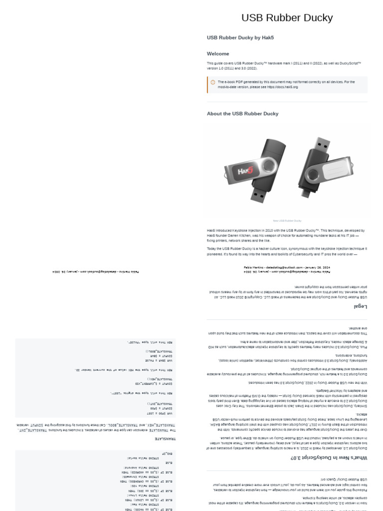 USB-Rubber-Ducky - Ebook - v22.08-2 - Booklet | PDF | Usb | String ...