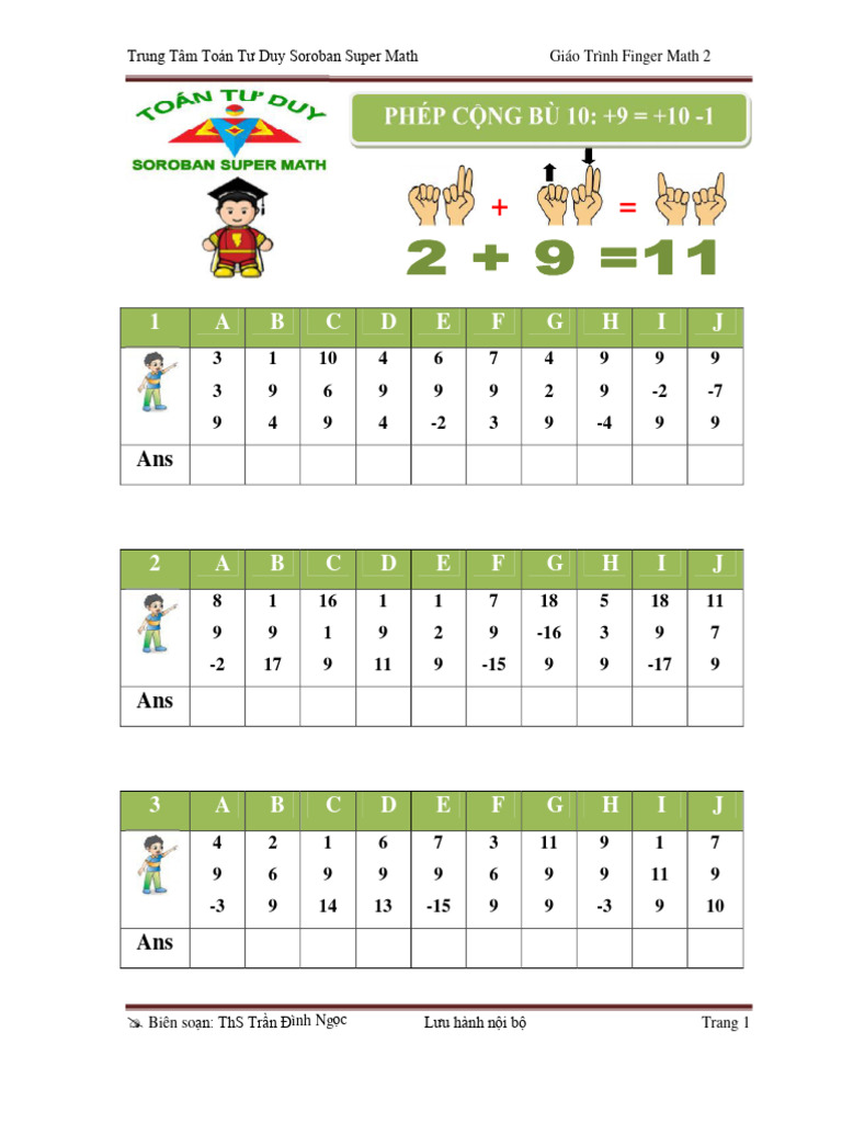 Tai Lieu Finger Math 2 | PDF