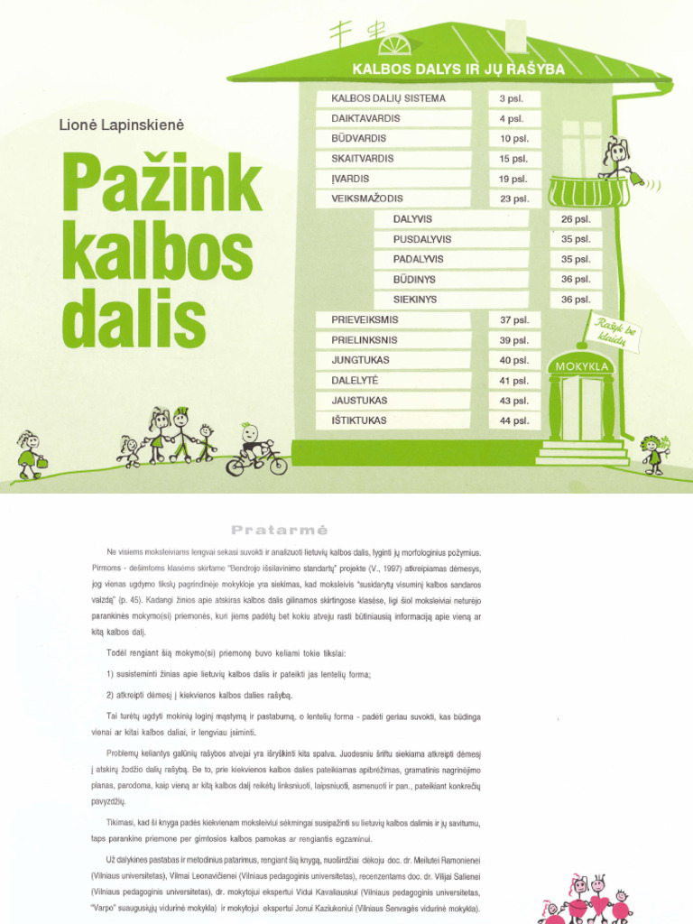 Paink Kalbos Dalis Kalbos Dalys Ir J Rayba Compress | PDF