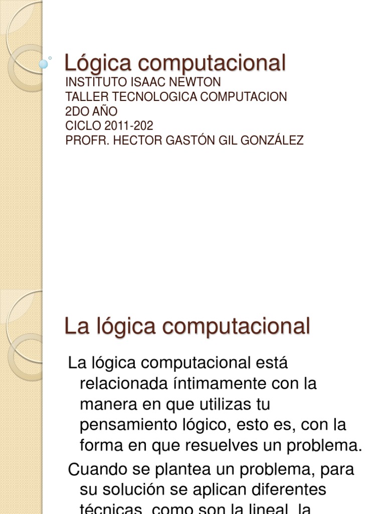 Introducción a la lógica computacional: conceptos básicos de algoritmos ...