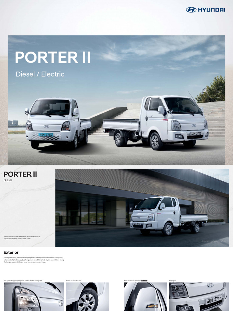 Hyundai Porter II Specifications Overview | PDF | Truck | Fuel Economy ...