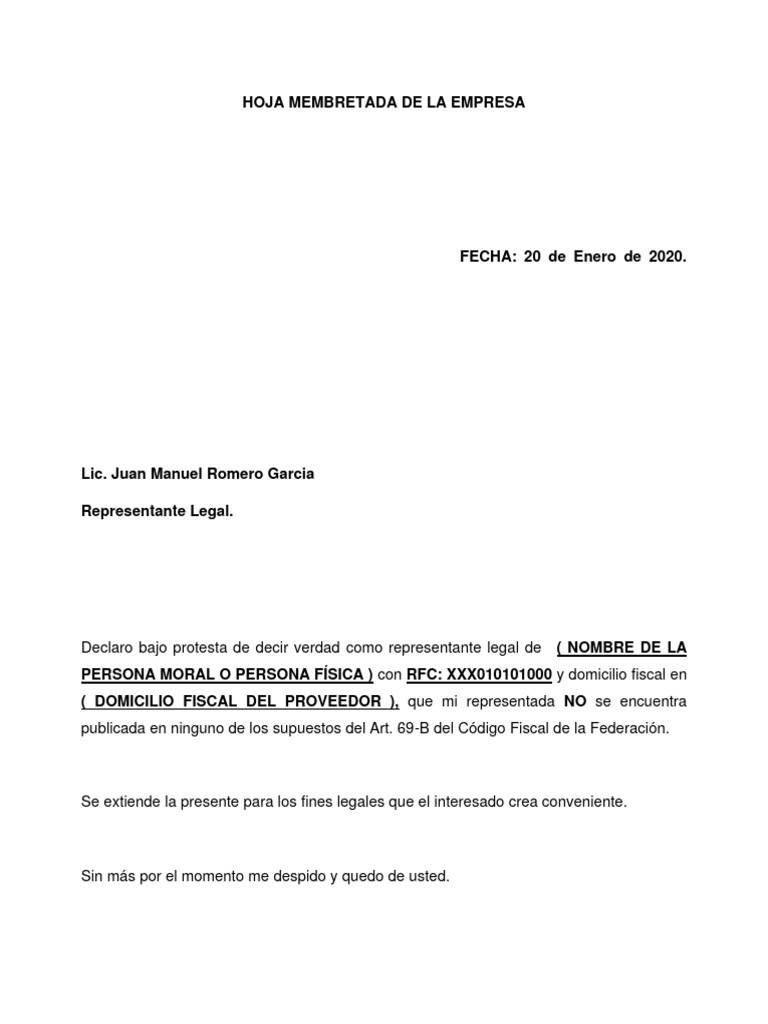 CARTA NO ART 69-B | PDF