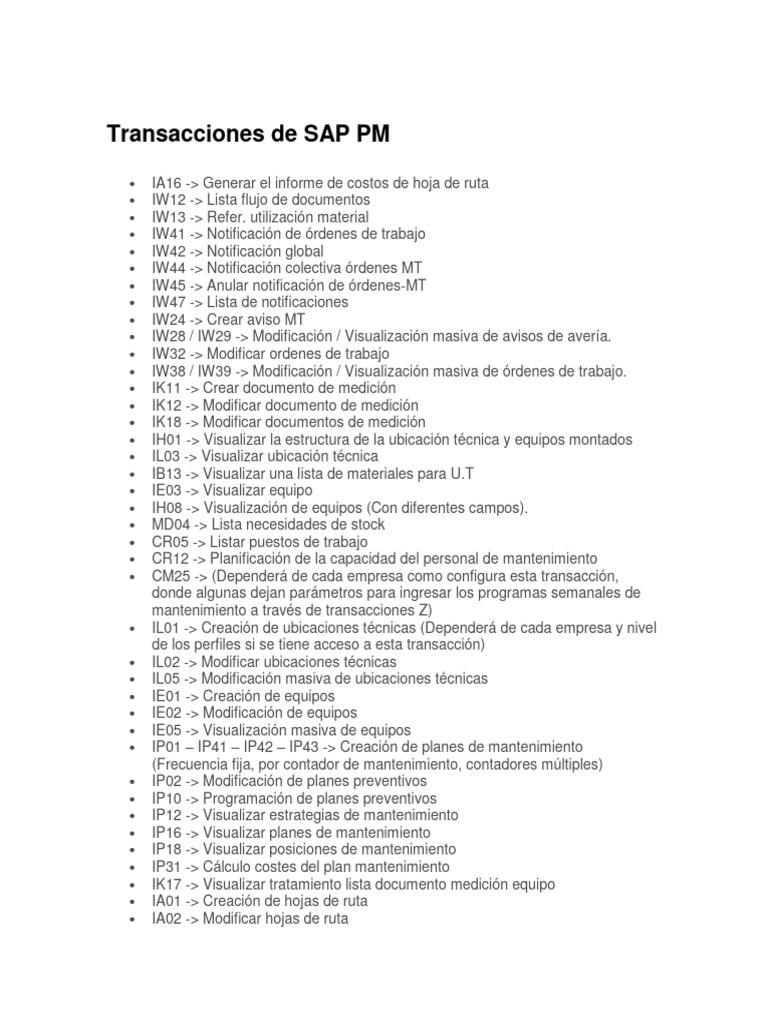 Sap PM | PDF | Informática