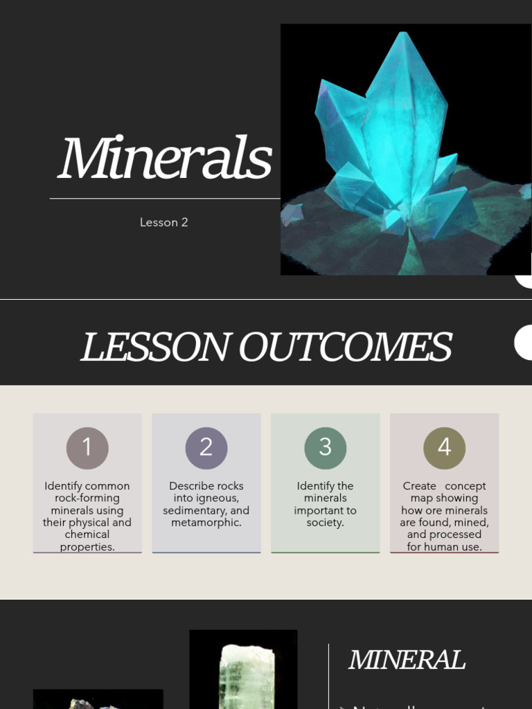 Earth Sci - Mod.2 Week 2 (l2.1) | PDF | Minerals | Crystal