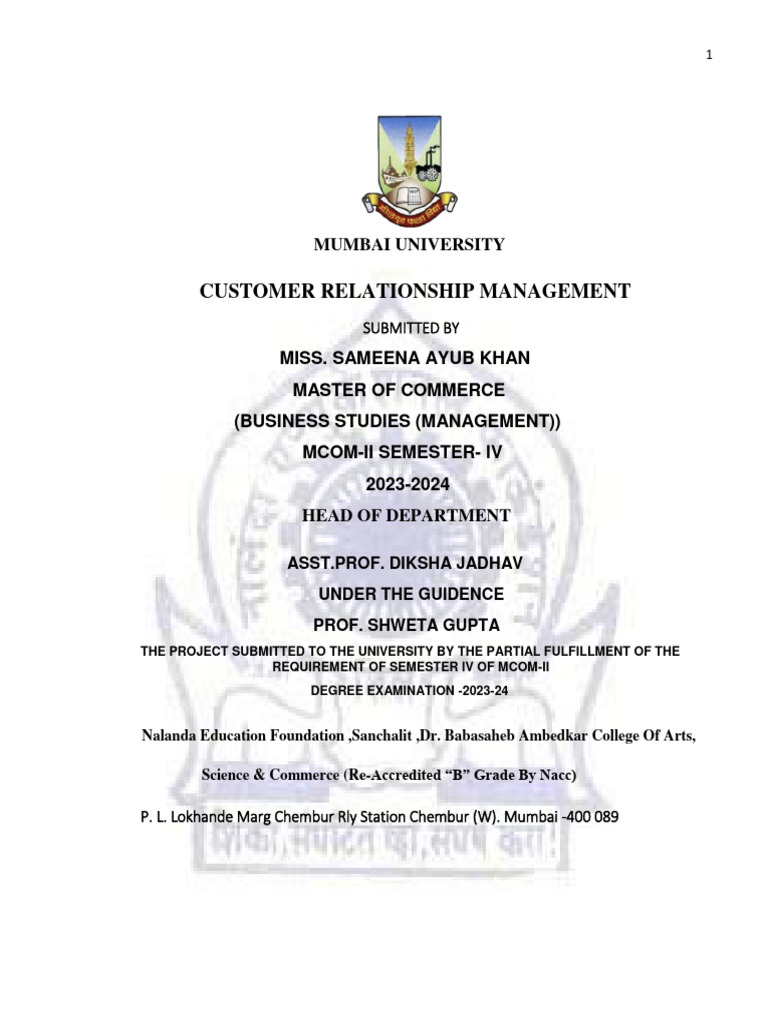 MCom CRM Project Analysis | PDF | Customer Relationship Management | Pharmaceutical Industry
