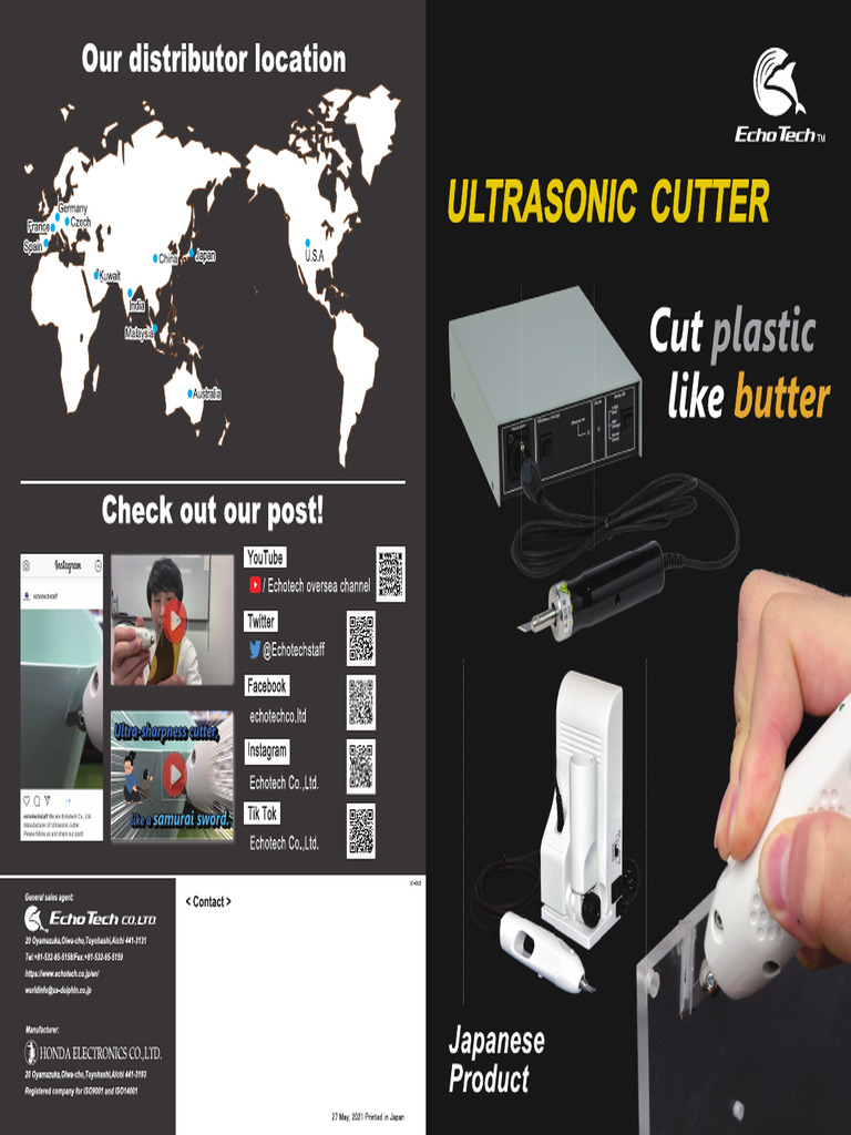 Ultrasonic Cutter EchoTech | PDF