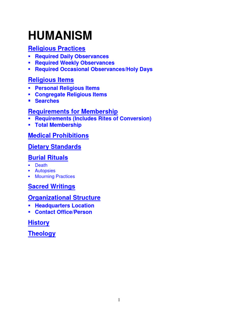 Humanism Manual | PDF | Humanism | Liberal Arts Education