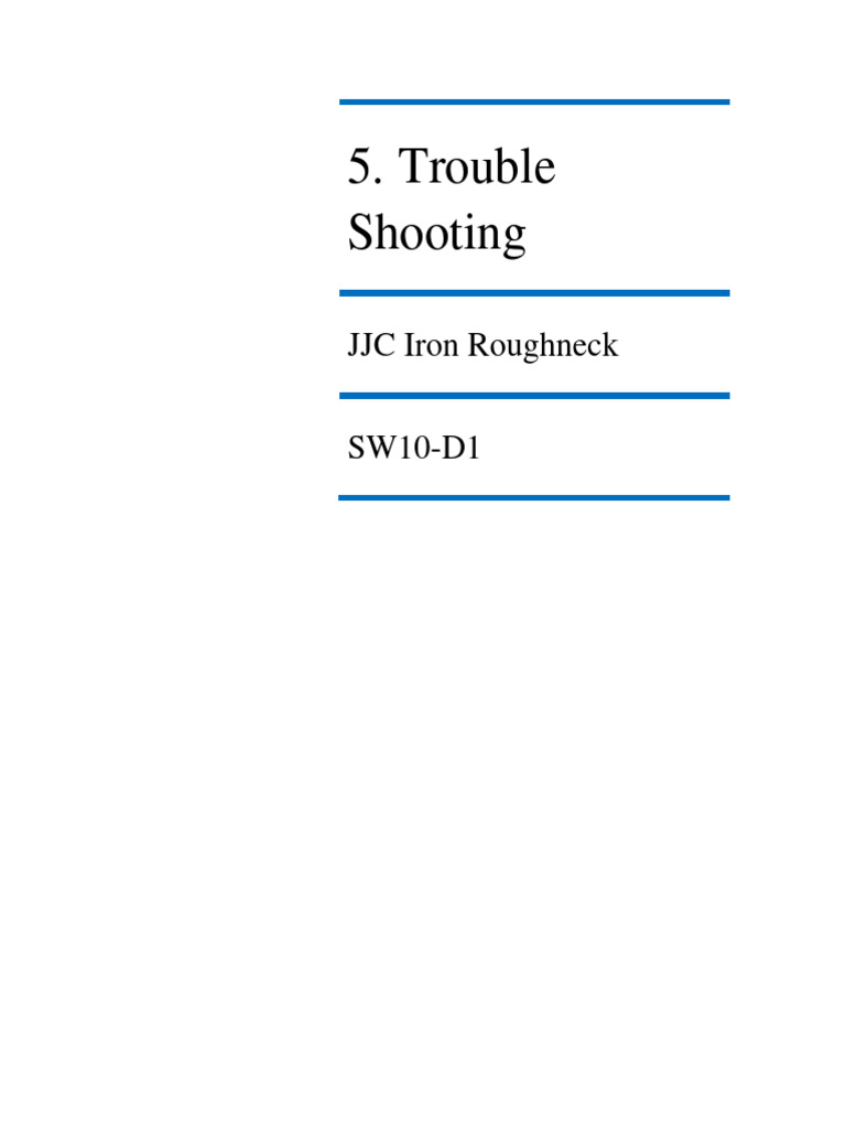 05 SW10-D1 Users Manual - Trouble Shooting-20221201 | PDF | Pump | Valve