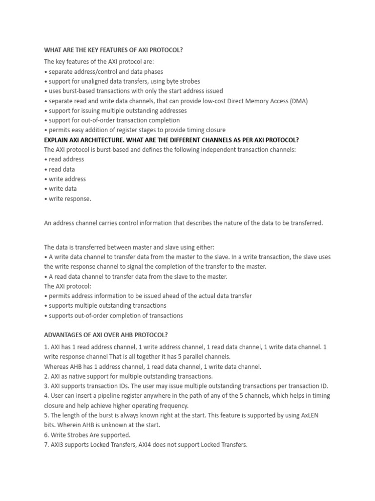 Axi - Interview | PDF | Electronics | Computer Engineering