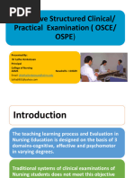 (OSCE) and (OSPE) Examination | PDF | Cognition | Cognitive Science