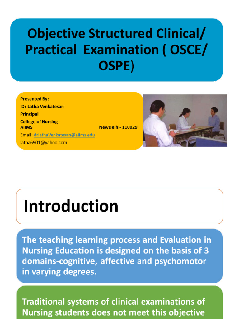 On Introduction To OSCE | PDF | Educational Assessment | Medicine