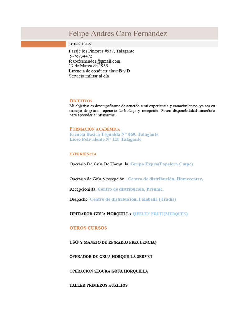 Felipe Caro Oficial11 | PDF