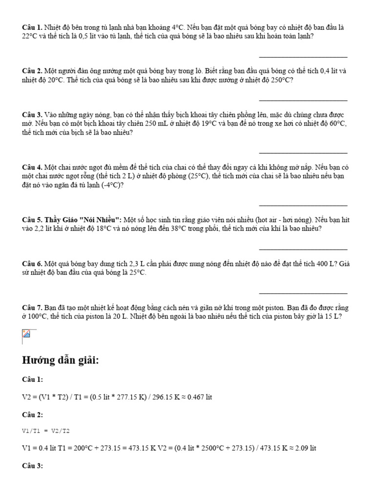 Gay Lussacs Law Ws | PDF