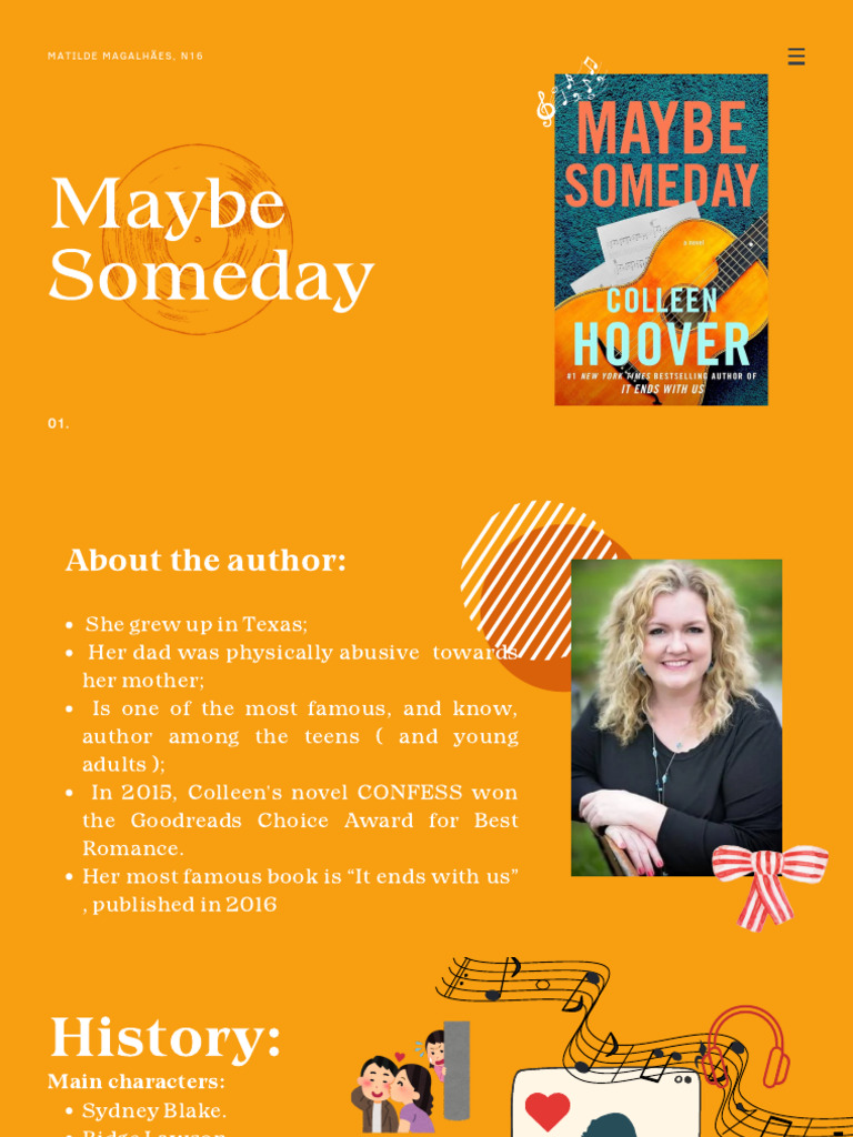 Colleen Hoover's "Maybe Someday" Overview | PDF | General Fiction