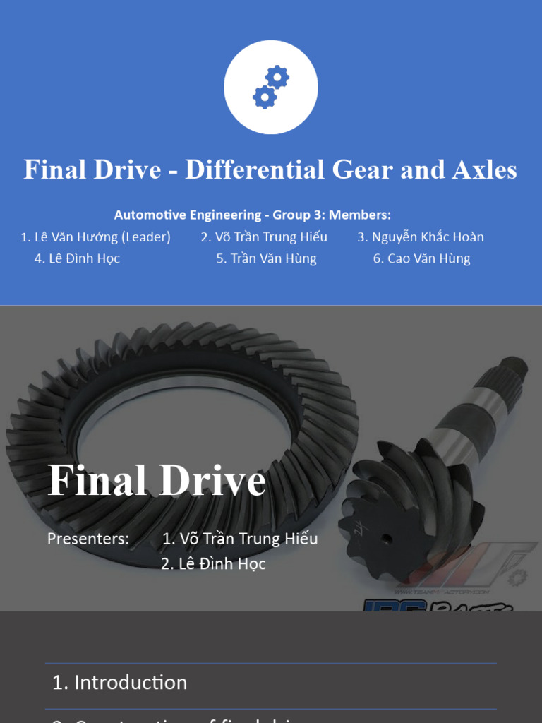 Final Presentation | PDF | Axle | Gear