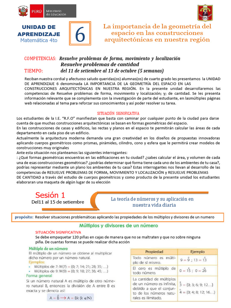 Mate Sem 6 Act 1 | PDF | Geometría | Matemáticas