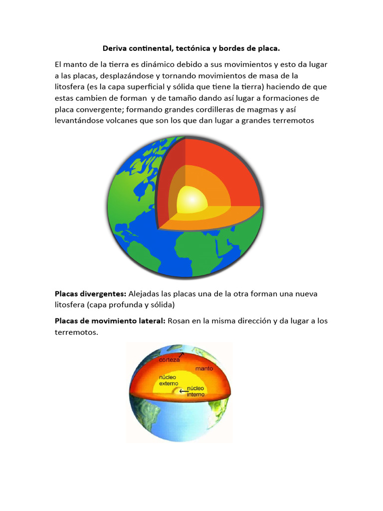 Deriva Continental Tarea | PDF