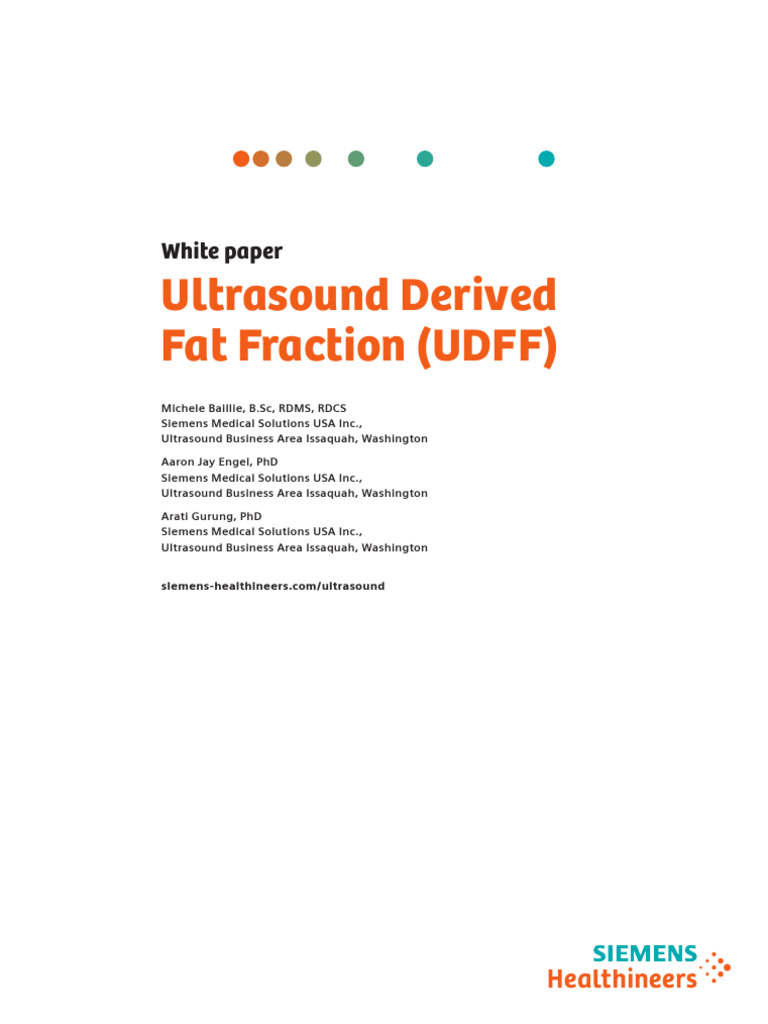 Ultrasound Derived Fat Fraction Pdf Liver Receiver Operating
