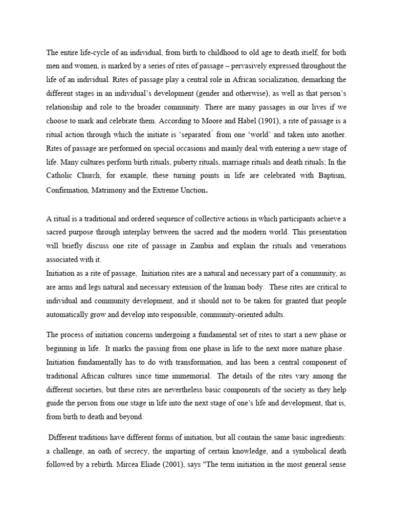 Rite of Passage | PDF | Rituals | Social Psychology