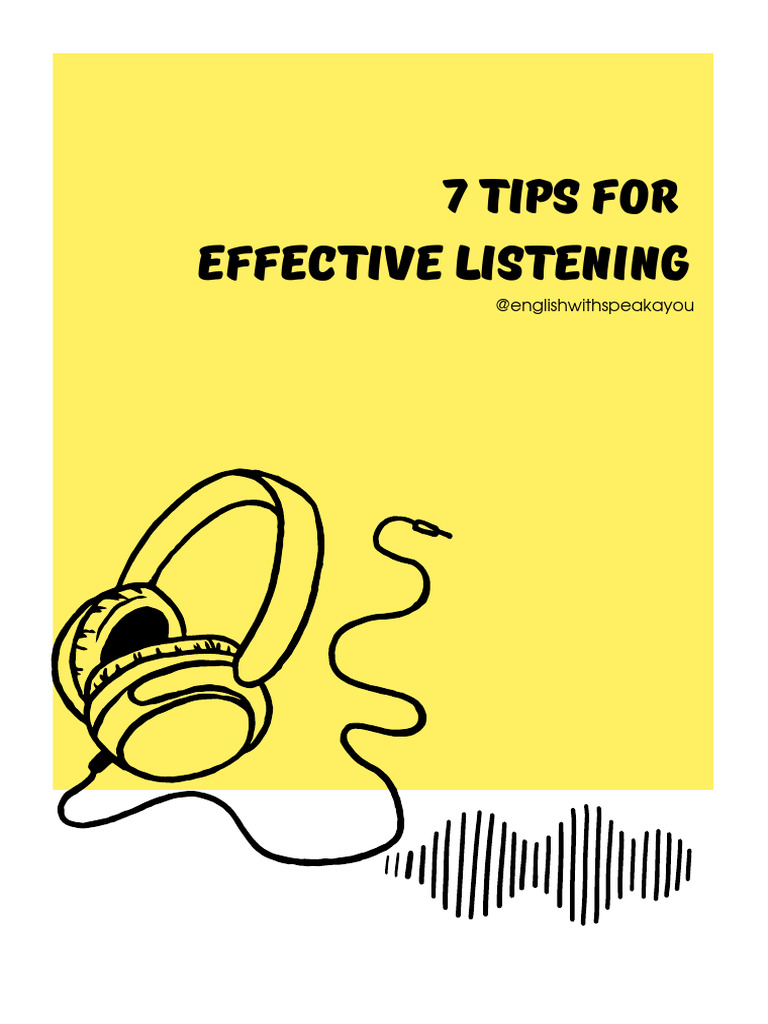 Seven Tips For Effective Listening | PDF | Vocabulary | Human Communication
