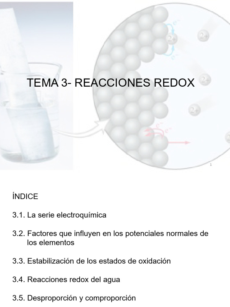 Tema 3 | PDF | Redox | Electroquímica