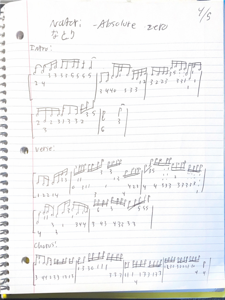 Natori - Absolute Zero - Bass TAB | PDF