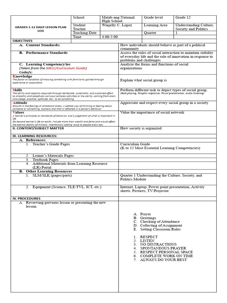DLP in Ucsp | PDF | Social Group | Learning