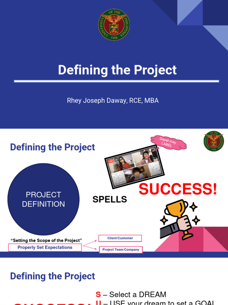 07 - BA 106 - RSD - Defining The Project | PDF | Project Management | Business