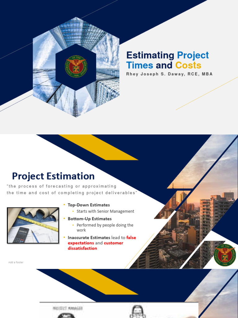 08 - BA 106 - RSD - Estimating Project Times and Costs - Part 1 | PDF | Function (Mathematics ...