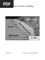 Types of Crack in Welding | PDF | Fracture | Welding