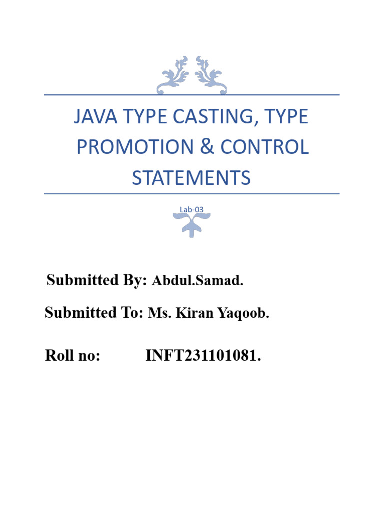 INFT231101081 Oop Lab 3 | PDF | Computer Program | Programming