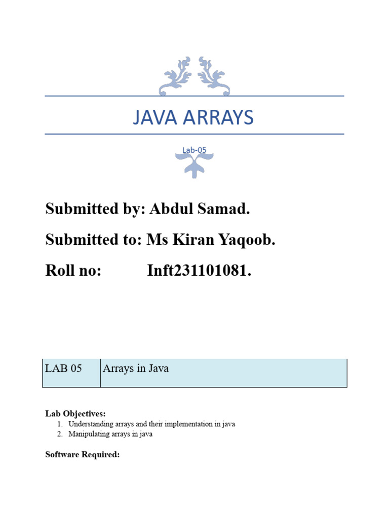Inft231101081 Oop Lab 5 | PDF | Matrix (Mathematics) | Computer Science
