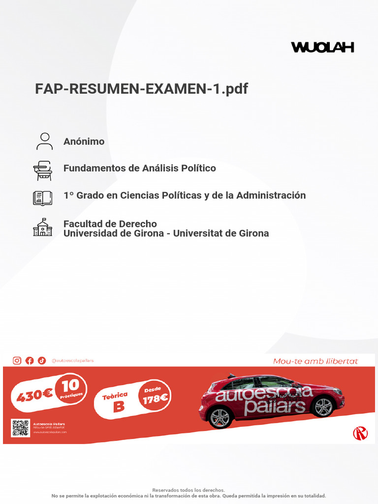 wuolah-free-FAP-RESUMEN-EXAMEN-1 | PDF | Karl Marx | Ideologías