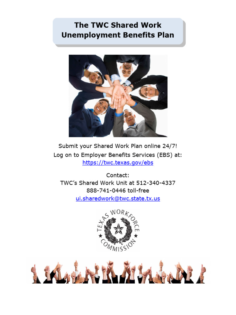TWC-Shared-Work-Packet | PDF | Employment | Unemployment Benefits