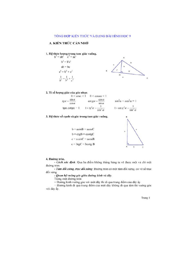 T NG H P Toán Hình 9 | PDF