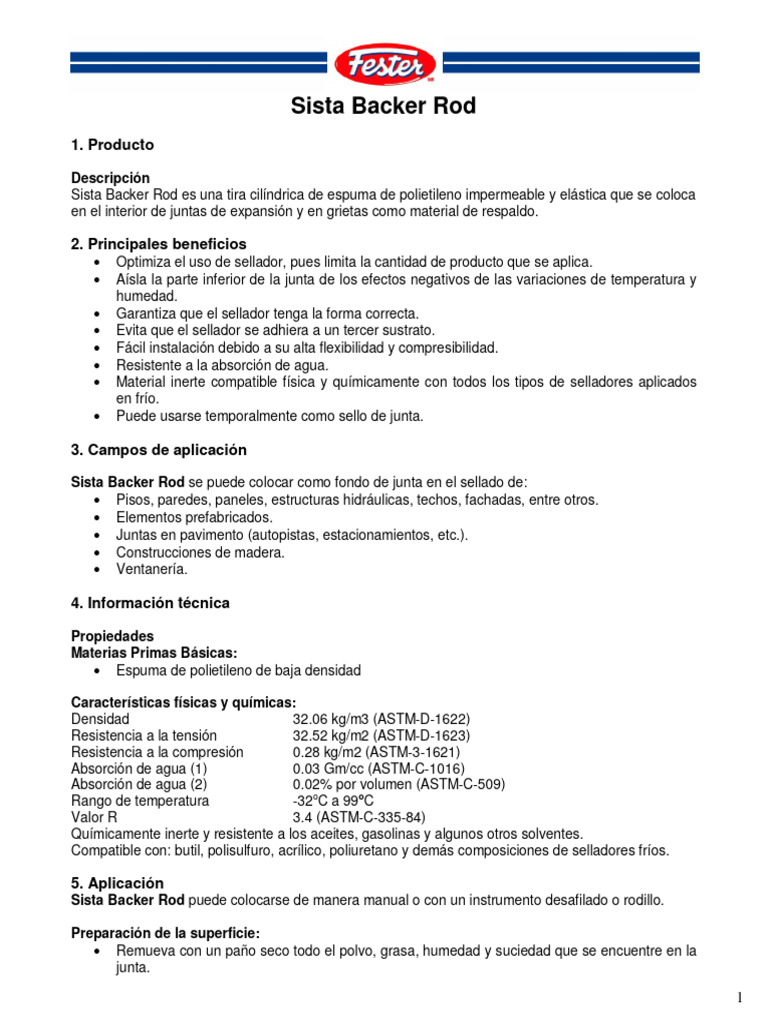 Backer Road | PDF | Materiales