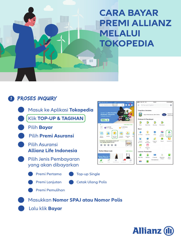 Cara Bayar Premi Allianz di Tokopedia | PDF