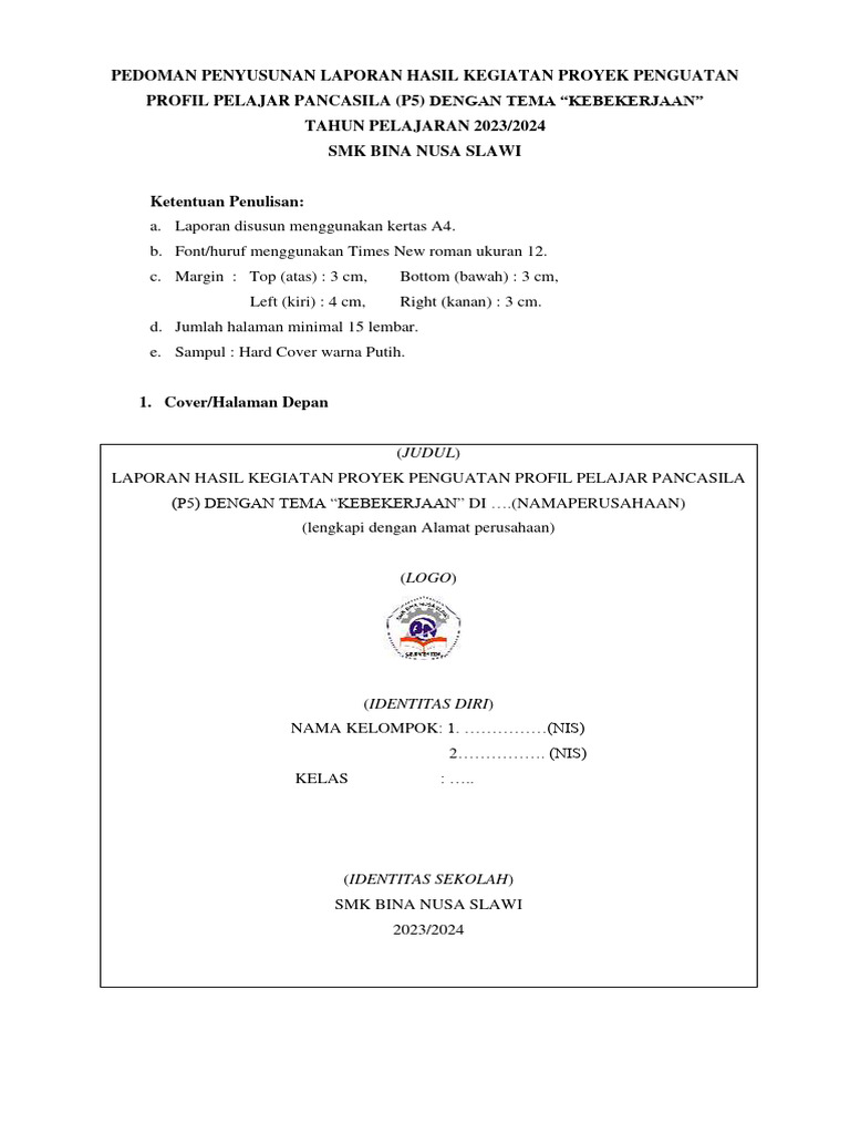 Pedoman Penyusunan Laporan Ki 2024 | PDF
